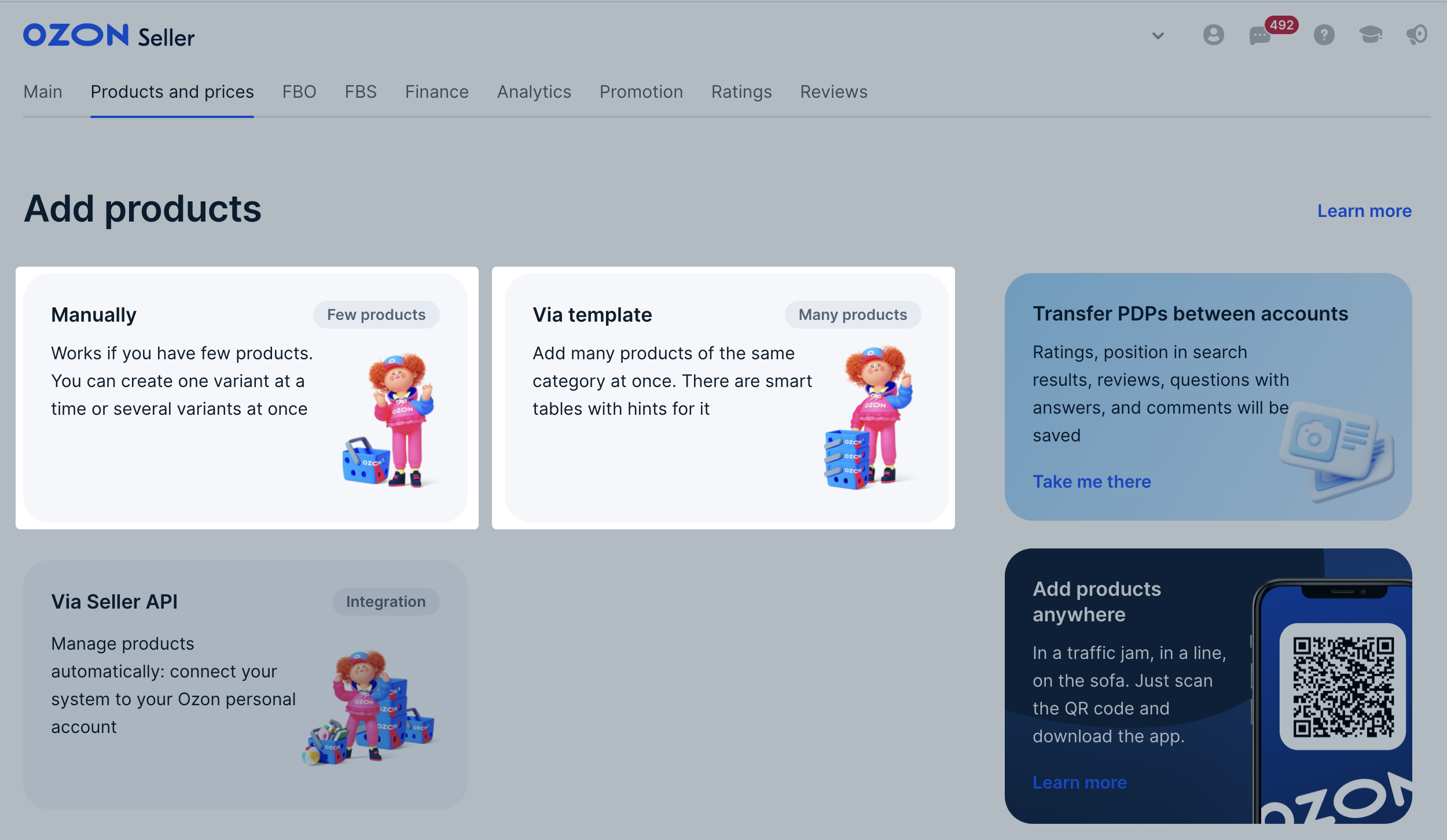 Uploading Barcodes | Ozon Help